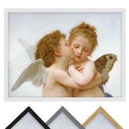 Bilderwelten Bild mit Rahmen - Querformat William Adolphe Bouguereau - Der erste Kuss