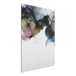 Bilderwelten Alu-Dibond Outdoor Bild Blumenbogen mit Gold