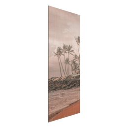 Bilderwelten Alu Dibond Outdoor Bild Strand beige Motiv wetterfest - Aloha Hawaii Strand II - Karibik Wohnzimmer Schlafzimmer