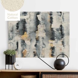 Bilderwelten Leinwandbild Abstraktes Aquarell mit Gold