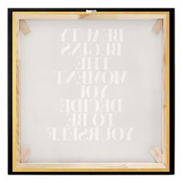 Bilderwelten Leinwandbild Gold Be yourself Coco Chanel Schwarz