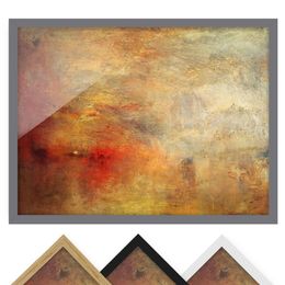 Bilderwelten Bild mit Rahmen - Querformat Joseph Mallord William Turner - Sonnenuntergang &uuml;ber einem See