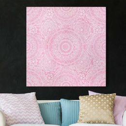 Bilderwelten Leinwandbild Muster Mandala Rosa
