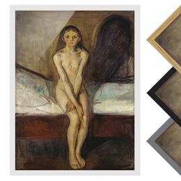 Bilderwelten Bild mit Rahmen originell einzigartig modern inkl. Rahmung - Edvard Munch - Pubert&auml;t - Deko Wohnzimmer Schlafzimmer