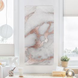 Bilderwelten Leinwandbild Marmoroptik mit Glitzer