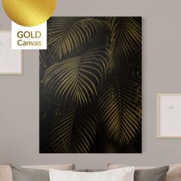 Bilderwelten Leinwandbild Schwarze Palmwedel