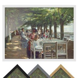 Bilderwelten Bild mit Rahmen - Querformat Max Liebermann - Terrasse des Restaurants Jacob