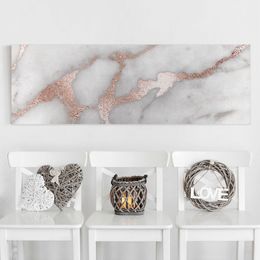 Bilderwelten Leinwandbild Marmoroptik mit Glitzer