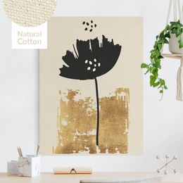 Bilderwelten Leinwandbild Goldene Mohn Blume