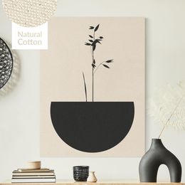 Leinwandbild Grafische Pflanzenwelt - Zartes Wachstum