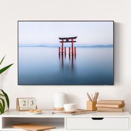 Akustik-Wechselbild Torii im Wasser