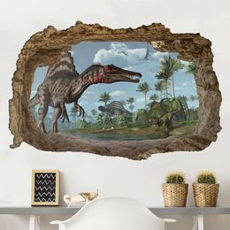 Bilderwelten Wandtattoo Digital Art 3D-Effekt braun - Dinosaurier Landschaft - Dinosaurier Kinderzimmer Baby Mädchen Jungen