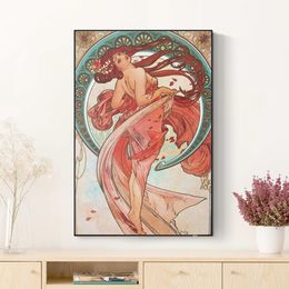 Akustik-Wechselbild Alfons Mucha - Vier K&uuml;nste - Der Tanz
