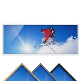 Bilderwelten Bild mit Rahmen Sport einzigartig Motiv inkl. Rahmung - Skisprung - Deko Wohnzimmer Schlafzimmer