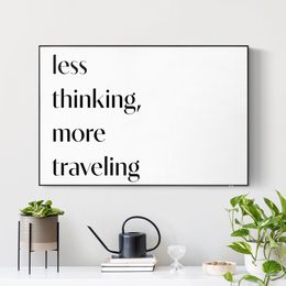 Akustik-Wechselbild less thinking, more traveling