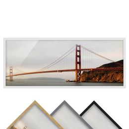 Bilderwelten Bild mit Rahmen Stadt einzigartig Motiv inkl. Rahmung - San Francisco - Skylines Wohnzimmer Schlafzimmer