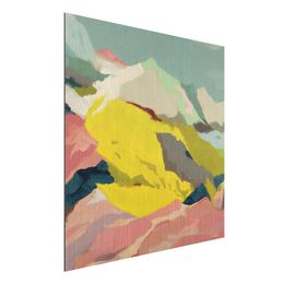 Alu Dibond Outdoor Bild - Bunte Zuckerk&uuml;ste - originell bunt Abstrakt wetterfest Deko Wohnzimmer Schlafzimmer