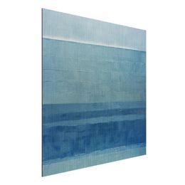 Bilderwelten Alu Dibond Outdoor Bild originell blau maritim wetterfest - Die Flut - Deko Wohnzimmer Schlafzimmer