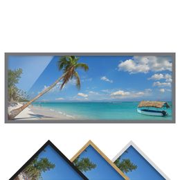 Bilderwelten Bild mit Rahmen - Panorama Tropischer Strand
