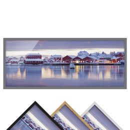 Bilderwelten Bild mit Rahmen - Panorama Reine in Norwegen