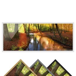 Bilderwelten Bild mit Rahmen - Panorama Autumn Fairytale