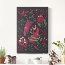 Akustik-Wechselbild Blumen um Mitternacht Illustration