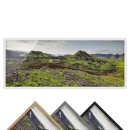 Bilderwelten Bild mit Rahmen - Panorama Rjupnafell Island