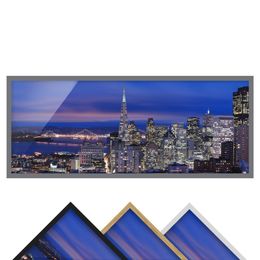 Bilderwelten Bild mit Rahmen - Panorama San Francisco at Night