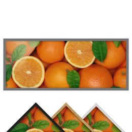 Bilderwelten Bild mit Rahmen - Panorama Saftige Orangen