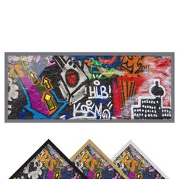 Bilderwelten Bild mit Rahmen - Panorama Urban Graffiti