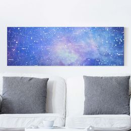Bilderwelten Leinwandbild - Panorama Sternbild Himmelkarte
