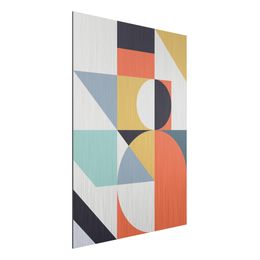 Bilderwelten Alu-Dibond Outdoor Bild Geometrische Formen in Bunt II