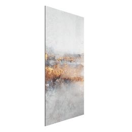 Bilderwelten Alu-Dibond Outdoor Bild Gold-Grauer Nebel