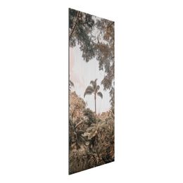 Alu Dibond Outdoor Bild - Garten auf Madeira - Strand gr&uuml;n Tropisch wetterfest Meerblick Wohnzimmer Schlafzimmer