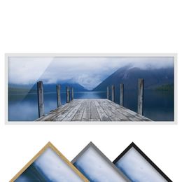 Bilderwelten Bild mit Rahmen - Panorama Nelson Lakes National Park