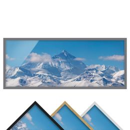 Bilderwelten Bild mit Rahmen - Panorama Mount Everest