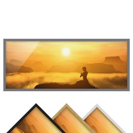 Bilderwelten Bild mit Rahmen - Panorama Yoga Meditation
