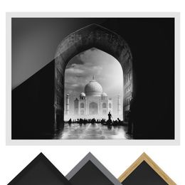 Bilderwelten Bild mit Rahmen - Querformat Das Tor zum Taj Mahal