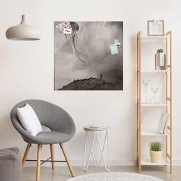 Bilderwelten Glasbild Tiere Motiv einzigartig Glas Wandbild - Fliegende Medusa - Deko Wohnzimmer Schlafzimmer