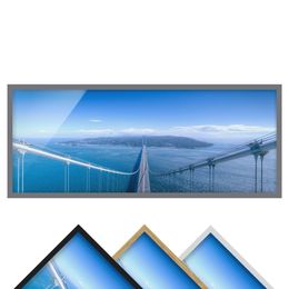 Bilderwelten Bild mit Rahmen - Panorama Br&uuml;cke zur Insel