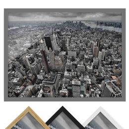 Bilderwelten Bild mit Rahmen - Querformat Blick &uuml;ber Manhattan