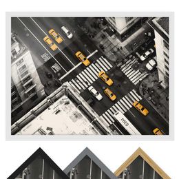 Bilderwelten Bild mit Rahmen - Querformat New York City Cabs