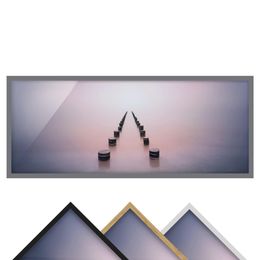 Bilderwelten Bild mit Rahmen - Panorama Zen am Strand
