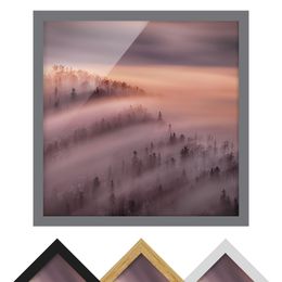 Bilderwelten Bild mit Rahmen - Quadrat Nebelflut