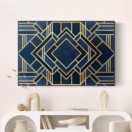 Akustik-Wechselbild Art Deco Gold