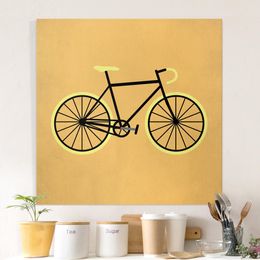 Bilderwelten Leinwandbild Fahrrad in Gelb