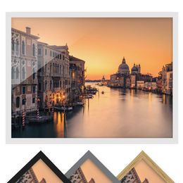 Bilderwelten Bild mit Rahmen - Querformat Goldenes Venedig