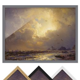 Bilderwelten Bild mit Rahmen - Querformat Andreas Achenbach - Nach dem Sturm