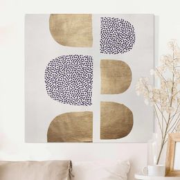 Bilderwelten Leinwandbild Geometrischer Halbkreis III