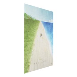 Bilderwelten Alu Dibond Outdoor Bild Stadt gr&uuml;n Illustration wetterfest - Reiseposter - Ireland - Irland Wohnzimmer Schlafzimmer